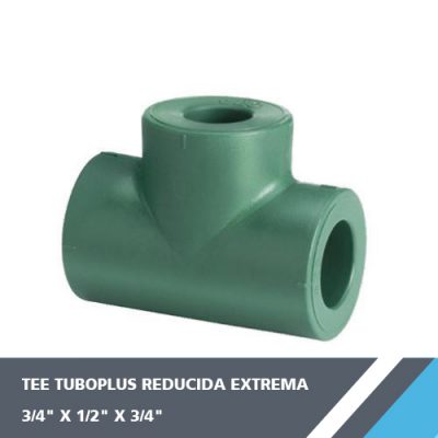 TEE TUBOPLUS REDUCIDA EXTREMA 3/4″ X 1/2″ X 3/4″ – Ferretería la Grifa